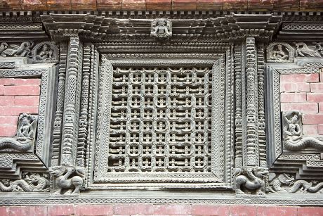 Ancient Ornately Carved Wood Window Frames Editorial Stock Photo ...
