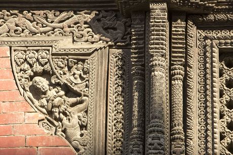 Ancient Ornately Carved Wood Window Frames Editorial Stock Photo ...