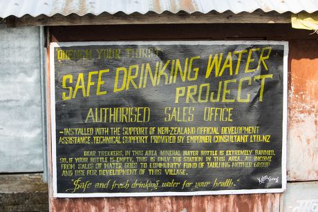 Sign About Safe Drinking Water Project Editorial Stock Photo - Stock ...