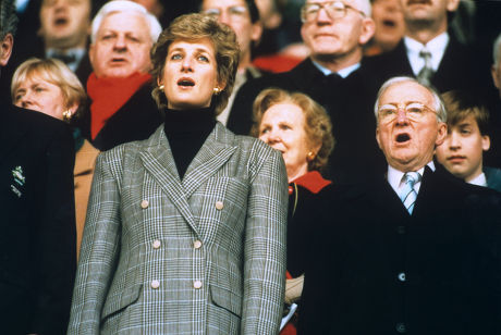 Princess Diana Singing Rugby Match Prince Editorial Stock Photo - Stock ...