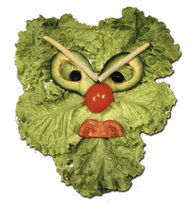 Artist creates people and animals out of vegetables and salad to ...
