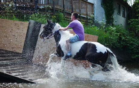 Travellers Gypsies Washing Horses River Editorial Stock Photo - Stock ...