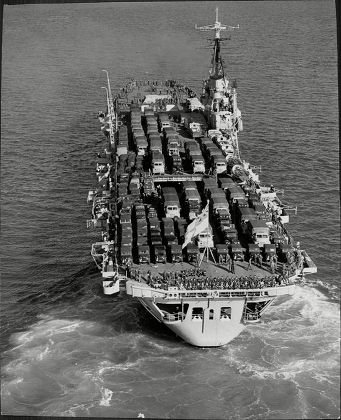 Hms Theseus Royal Navy Aircraft Carrier Editorial Stock Photo - Stock ...