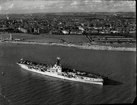Hms Theseus Royal Navy Aircraft Carrier Editorial Stock Photo - Stock ...