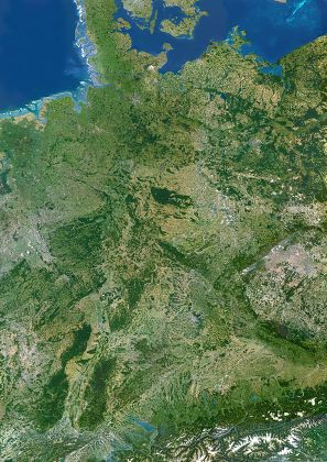 Germany True Colour Satellite Image Germany Editorial Stock Photo ...