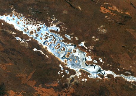 Lake Amadeus Australia True Colour Satellite Editorial Stock Photo ...