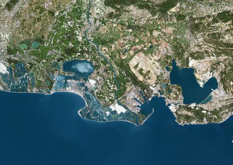 Rhone Delta France True Colour Satellite Editorial Stock Photo - Stock ...