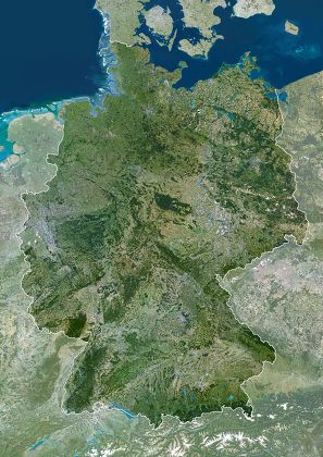 Germany True Colour Satellite Image Mask Editorial Stock Photo - Stock ...