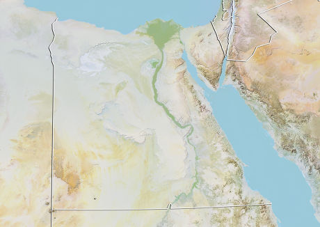 Egypt Relief Map Border Editorial Stock Photo - Stock Image | Shutterstock