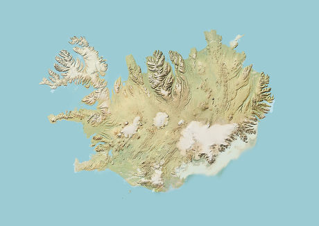 Iceland Relief Map Editorial Stock Photo - Stock Image | Shutterstock