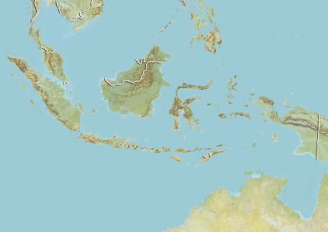 Indonesia Relief Map Border Editorial Stock Photo - Stock Image ...