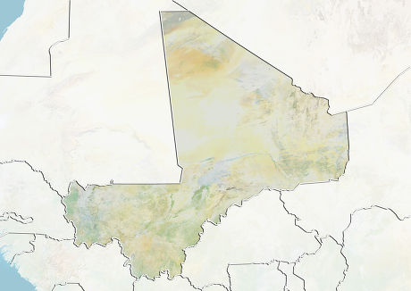 Mali Relief Map Border Mask Editorial Stock Photo - Stock Image ...