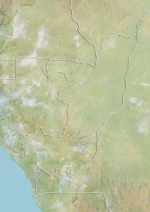 Republic Congo Relief Map Border Editorial Stock Photo - Stock Image ...
