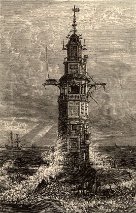Second Eddystone Lighthouse Built On Stone Editorial Stock Photo ...