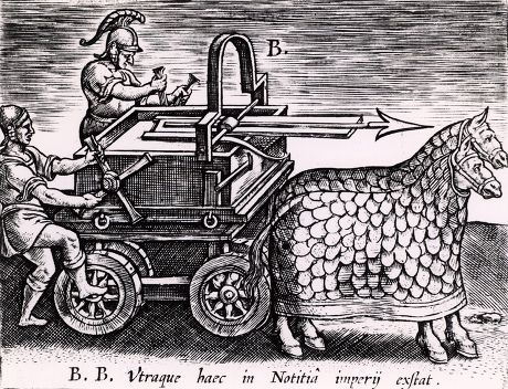 Roman Machine Firing Arrows Mounted On Editorial Stock Photo - Stock ...