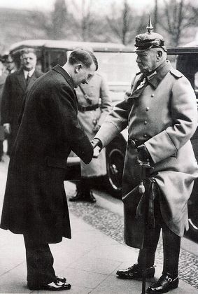 German Chancellor Adolf Hitler Greeting President Editorial Stock Photo ...