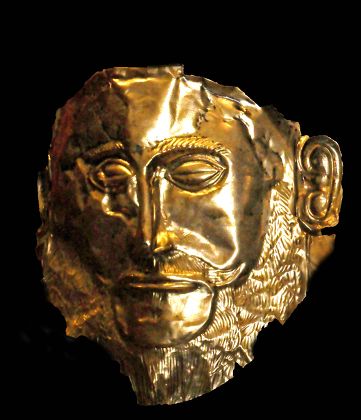 Mask Agamemnon Artefact Discovered Mycenae 1876 Editorial Stock Photo ...