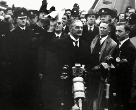 Chamberlain Returning Munich Arthur Neville Chamberlain Editorial Stock ...
