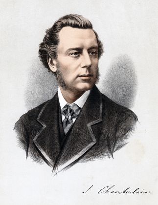 Joseph Chamberlain 18361914 British Liberal Statesman Editorial Stock ...