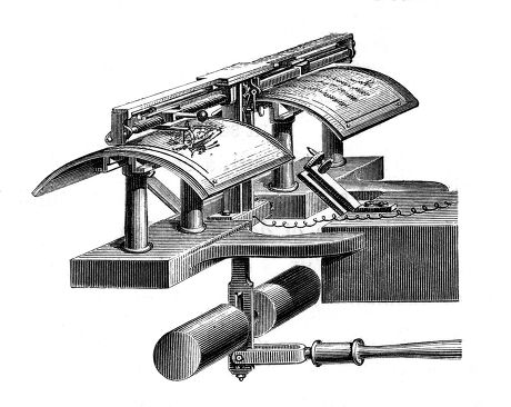 Casellis Pantelegraph Sending Station Dispatch Written Editorial Stock ...