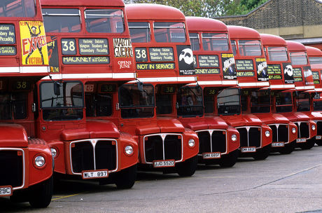 Red London Routemaster Buses Editorial Stock Photo - Stock Image ...