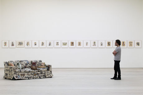 Saatchi Gallery Employee Views Couch Long Editorial Stock Photo - Stock ...