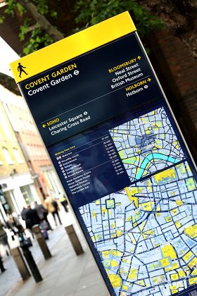 Covent Garden Tourist Direction Map London Editorial Stock Photo ...