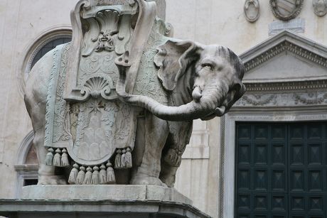Berninis Elephant Rome Italy Editorial Stock Photo - Stock Image ...