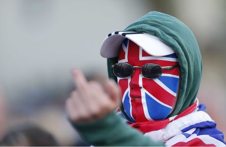 Man Union Jack Painted On His Editorial Stock Photo - Stock Image ...