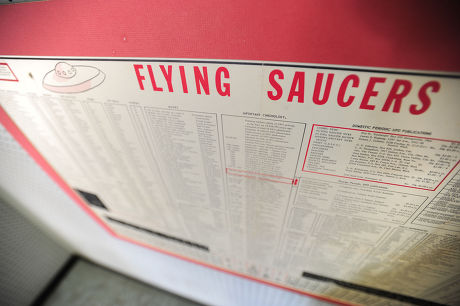 Poster Displays Information On Flying Saucers Editorial Stock Photo ...