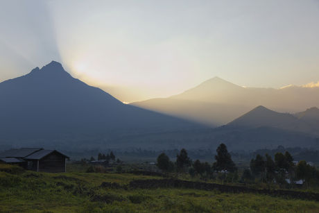 Virunga Volcanoes Mount Mikeno Mount Karisimbi Editorial Stock Photo ...