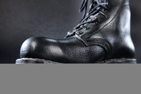 Combat Boot Standing On Word Demokratie Editorial Stock Photo - Stock ...