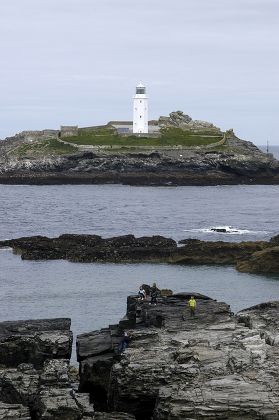 St Ives Bay Godrevy Lighthouse Great Editorial Stock Photo - Stock ...