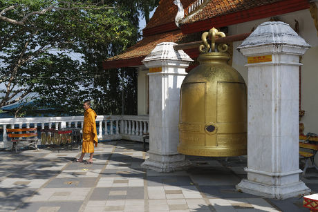 Large Bell Buddhist Monk Temple Complex Editorial Stock Photo - Stock ...