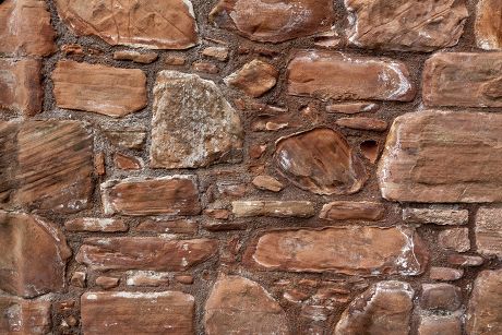 Caerlaverock Castle Courtyard Brickwork Editorial Stock Photo - Stock ...