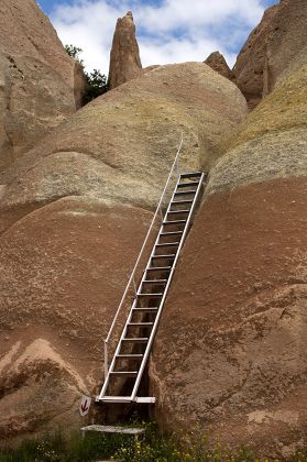 Ladder On Hiking Trail Through Tuff Editorial Stock Photo - Stock Image ...