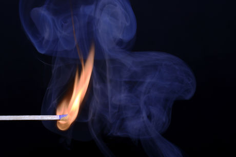 Match Being Lit Blue Smoke Editorial Stock Photo - Stock Image ...