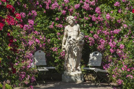 Statue God Rose Garden Rosenneuheitengarten On Editorial Stock Photo ...