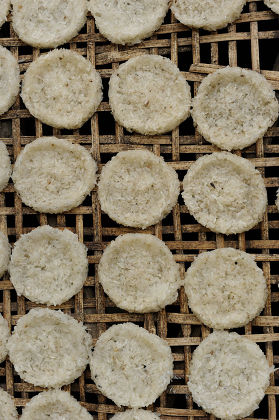 Round Rice Cakes Made Glutinous Rice Editorial Stock Photo - Stock ...