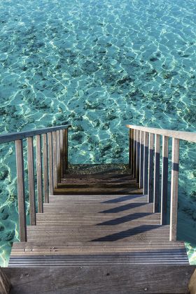 Steps Leading Into Blue Water Editorial Stock Photo - Stock Image ...