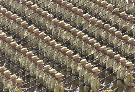 Soldiers March Military Parade Pyongyang Editorial Stock Photo - Stock ...