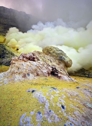 Sulfur Fumarole Ijen Volcano Editorial Stock Photo - Stock Image ...