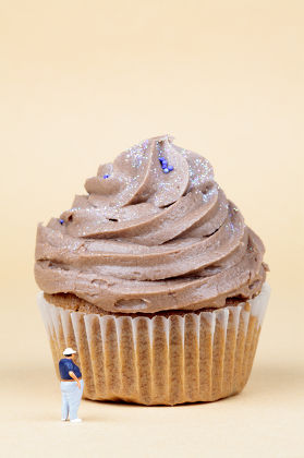 Miniature Figurine Standing Front Muffin Editorial Stock Photo - Stock ...