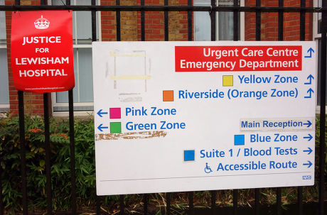 Justice Lewisham Hospital Poster Outside Lewisham Editorial Stock Photo ...