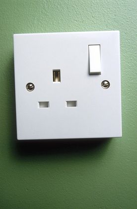Electric Mains Plug Socket On Wall Editorial Stock Photo - Stock Image ...
