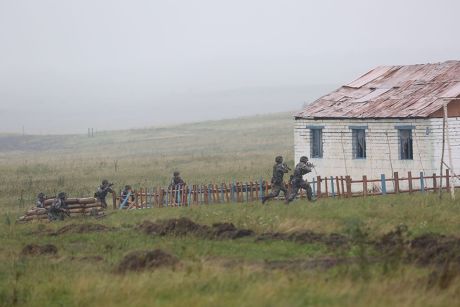 Chinese Armoured Forces Infantry Advance Under Editorial Stock Photo ...