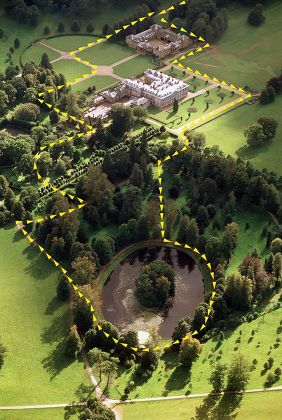 Aerial View Althorp House Estate Showing Editorial Stock Photo - Stock ...