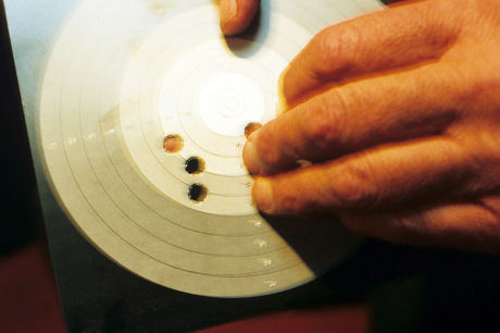 Blind Man Touching His Shooting Target Editorial Stock Photo - Stock ...