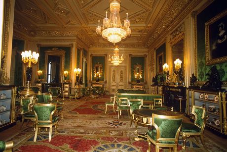 Windsor Castle Restoration Green Drawing Room Editorial Stock Photo ...