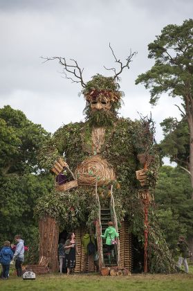 Green Man Sculpture Made Tree Branches Editorial Stock Photo - Stock ...